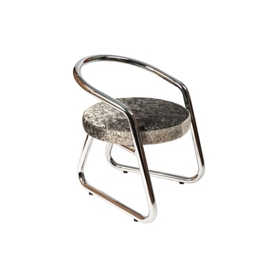Chaise rembourrée Consul Axel Chay / Peau de vache - Marron - Cuir ...