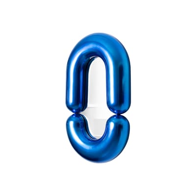 Moustache Zodiac Bumper Medium Wall mirror - metallic blue | Made In ...