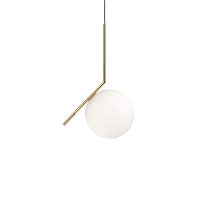 Pendelleuchte IC S2 10 Anniversary von Flos - gold 24 karat weiß | Made In Design