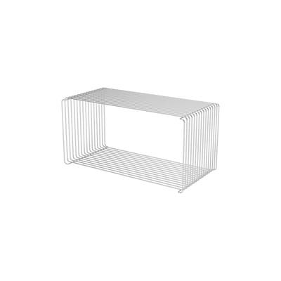 MONTANA Panton Wire Rectangle Extended Shelf - chromed | Made In Design UK