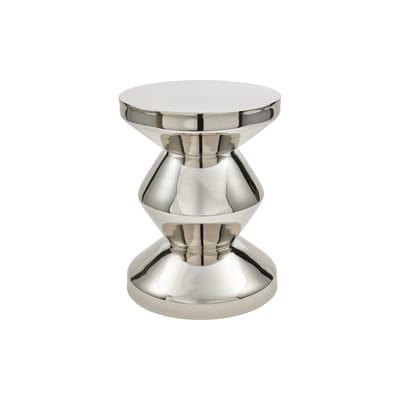 Sgabello Zig Zag Metal Pols Potten - Argento - Metallo | Made In Design