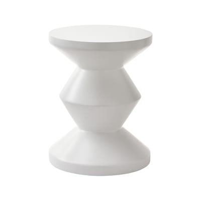 Hocker Zig Zag OUTDOOR von Pols Potten - weiß mattiert | Made In Design