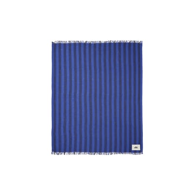 Plaid Band Tom Dixon / 160 x 200 cm - Lin & coton - Bleu - Tissu | Made ...