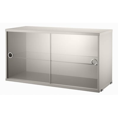 Cassettiera String Furniture / Porta scorrevole in vetro - L 78 x P 30 ...