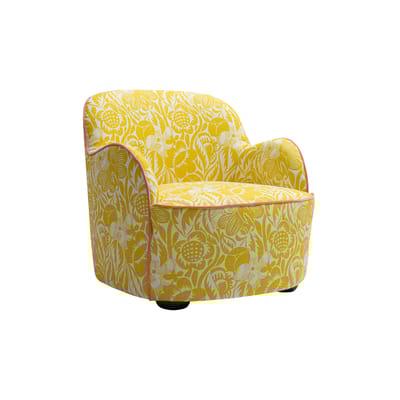 Fauteuil rembourré Celeste POPUS EDITIONS - Jaune - Tissu | Made In Design
