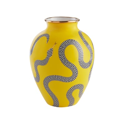 Vase Eden Urn Jonathan Adler / Ø 20 x H 26,5 cm - Jaune - Céramique ...
