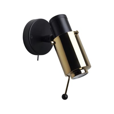 Wandleuchte Biny Spot von DCW éditions - schwarz goldmessing | Made In Design