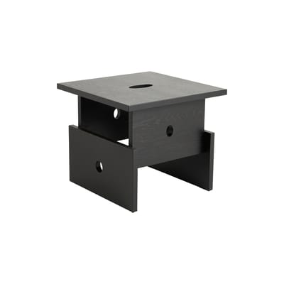 End table Wood Box Hay / 40 x 40 x H 35 cm - Black - Wood | Made In Design