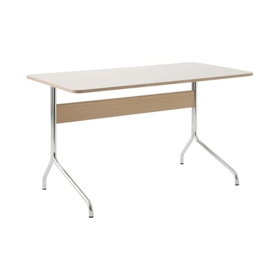 &tradition Pavilion AV16 Desk - cream chromed steel oak | Made In Design UK