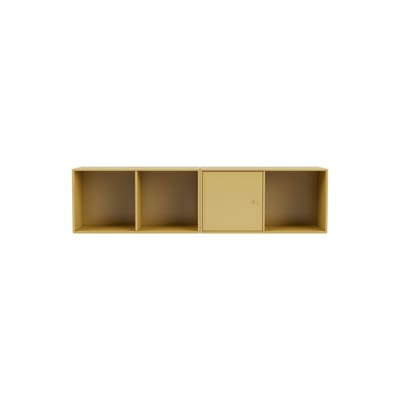 Wandablage Line MONTANA / B 139.2 x T 30 cm H 35.4 cm - Gelb - Holz ...