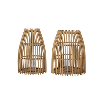 Bloomingville Cawo Candle holder - natural rottan | Made In Design UK