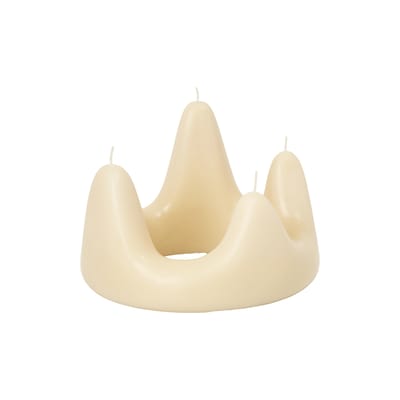 Bougie Stala Ring Ferm Living / Ø 20 cm - Beige - Cire | Made In Design