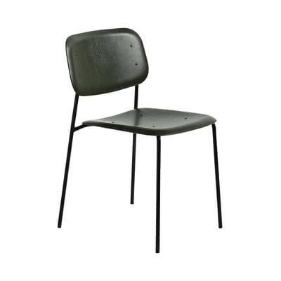 Stacking chair Soft Edge 40 Hay Wood & metal - Green - Wood | Made In ...