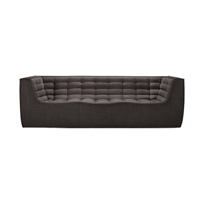 Canapé droit N701 Ethnicraft / 3 places - L 245 cm - Gris - Tissu ...