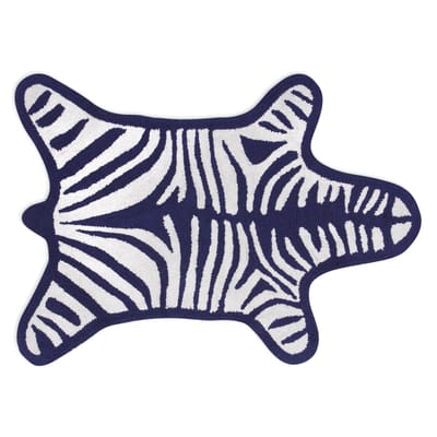 Blue and white bath mat store