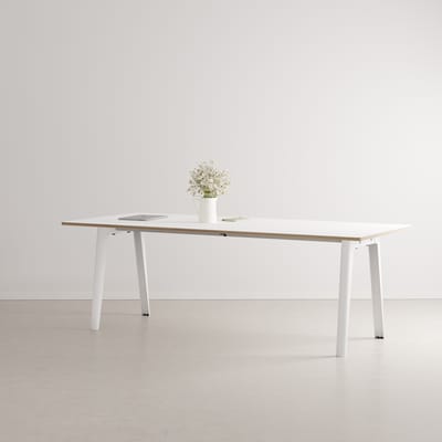 Hay Loop Rectangular table - white | Made In Design UK