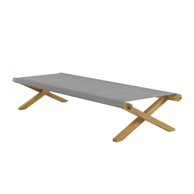 Ethimo Elit Folding daybed - dove grey natural teak | Made In Design UK
