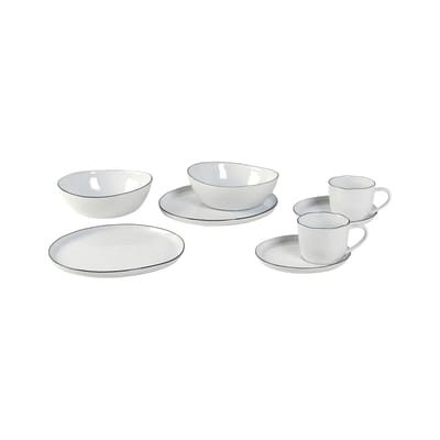 BROSTE COPENHAGEN Salt Tableware set - white black | Made In Design UK