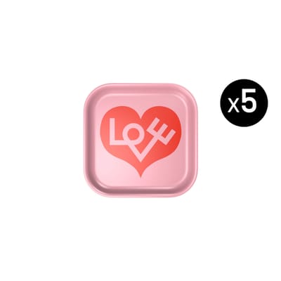 Plateau Love Heart Small Vitra - rose rouge | Made In Design