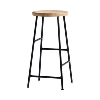 Tabouret de bar Cornet Hay / H 65 cm - Noir bois naturel - Métal bois ...
