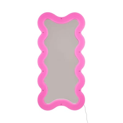 Specchio illuminato con presa Supercurve - Tall di Seletti - rosa ...