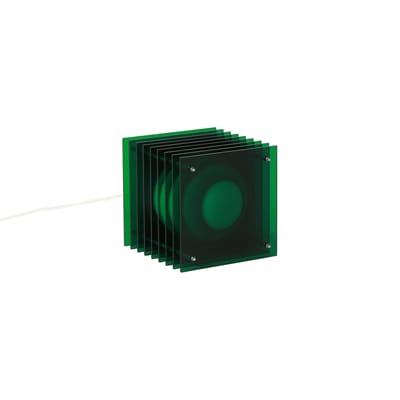BANG Lop Small Square Table lamp - green | Made In Design UK