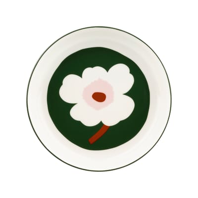 Assiette creuse Unikko Syva Marimekko / Ø 20,5 cm - Vert - Céramique ...