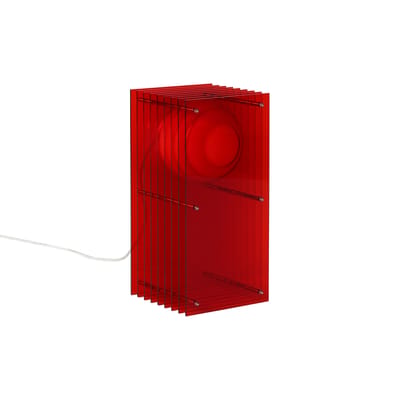 BANG Lop Small Rectangle Table lamp - red | Made In Design UK