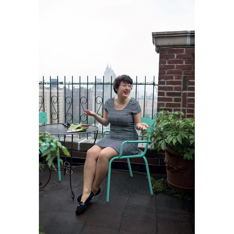 Fermob Luxembourg Stackable armchair - frosted lemon | Made In Design UK