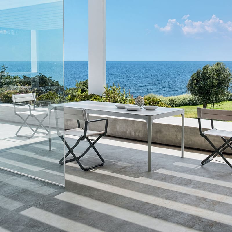 Ethimo Play Rectangular table - ice white hot grey | Made In Design UK