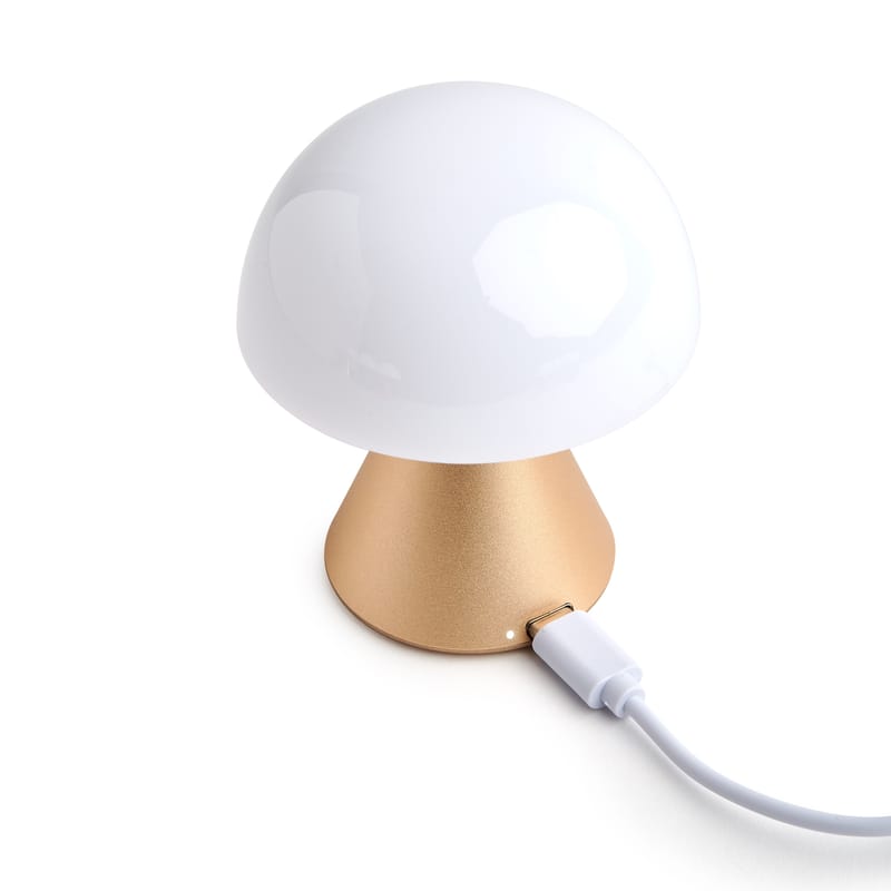 Lexon Mina Mini LED Wireless rechargeable lamp - pink gold | Made In ...