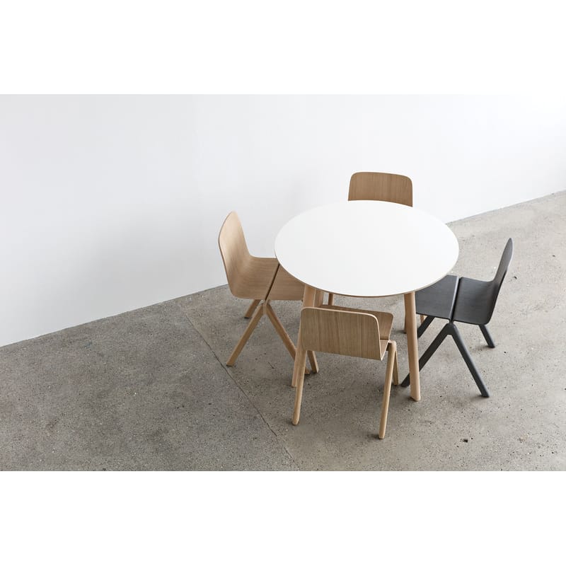 Runder Tisch Copenhague CPH DEUX 220 von Hay - weiß buche natur | Made ...