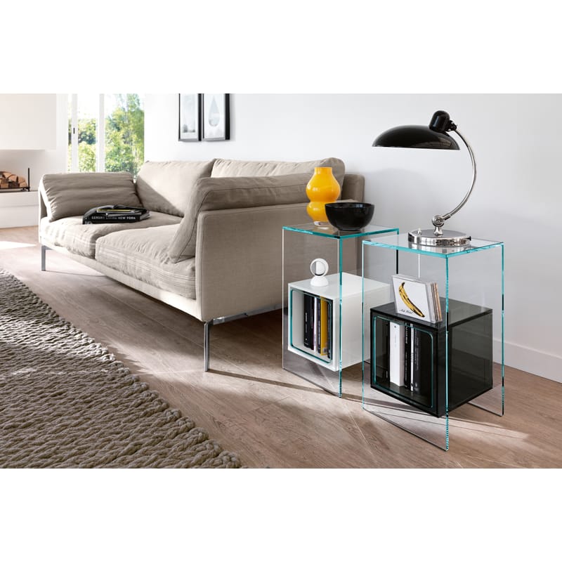White glass end table store
