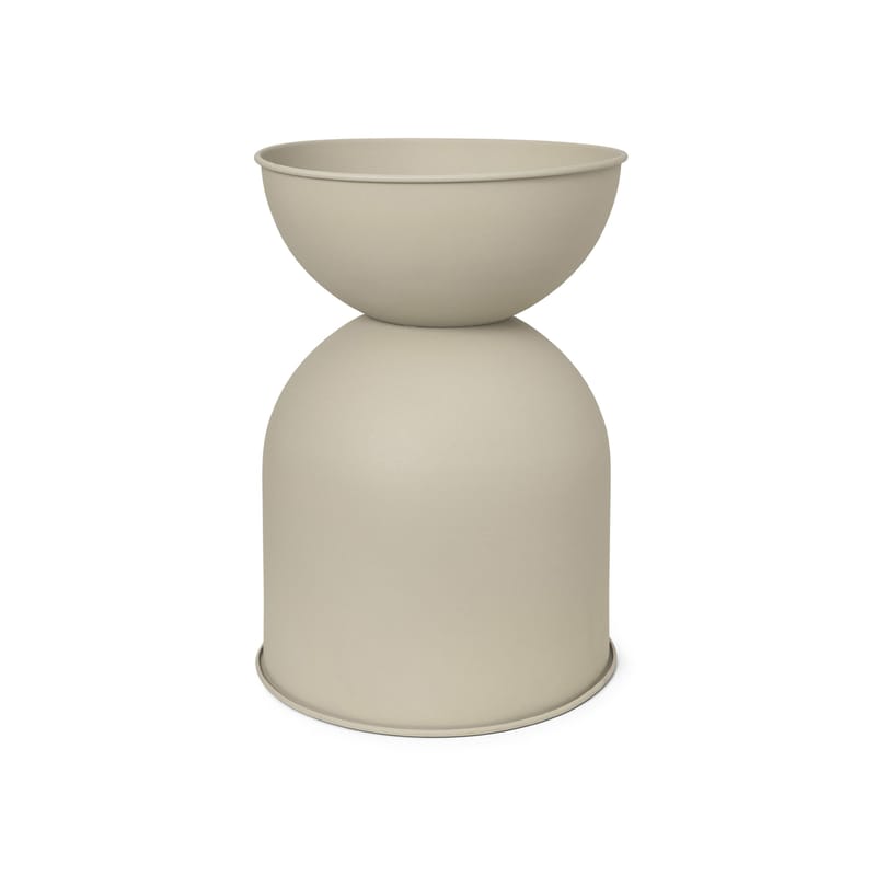Vaso per fiori Hourglass Medium di Ferm Living - beige | Made In Design