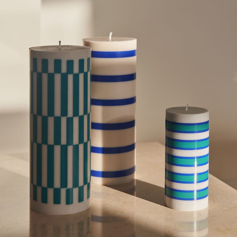 Candela a blocco Column Large di Hay - blu | Made In Design