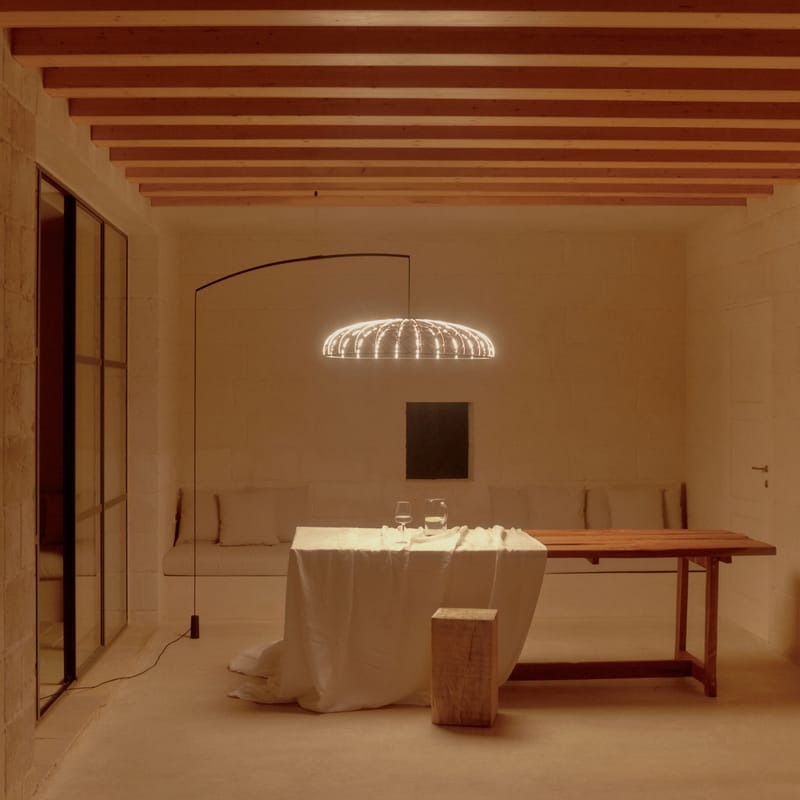 Lampadaire Skynest Motion LED Flos - beige | Made In Design