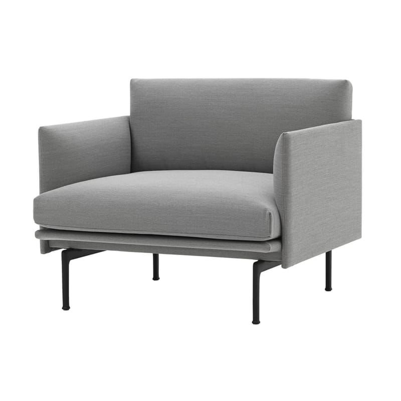 Poltrona imbottita Outline di Muuto - marrone | Made In Design