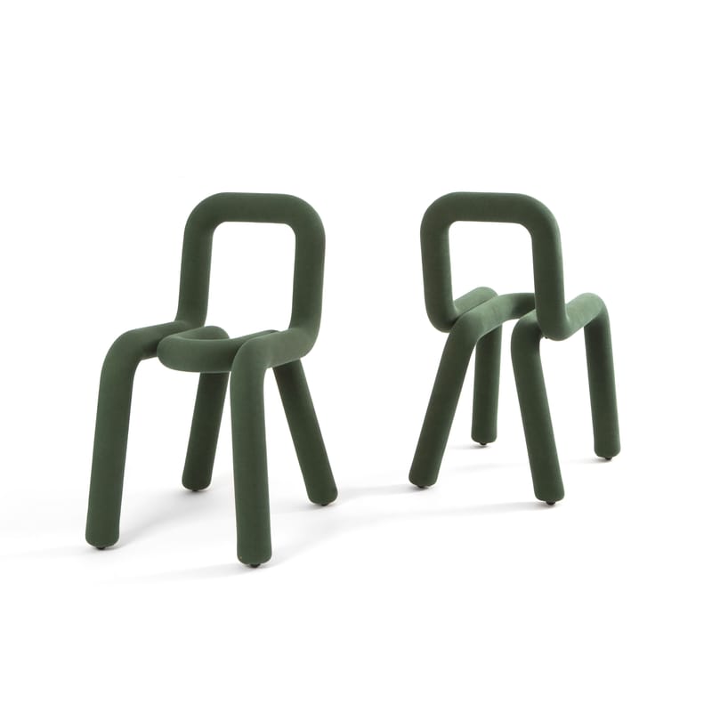 Chaise rembourrée Bold Moustache - vert | Made In Design