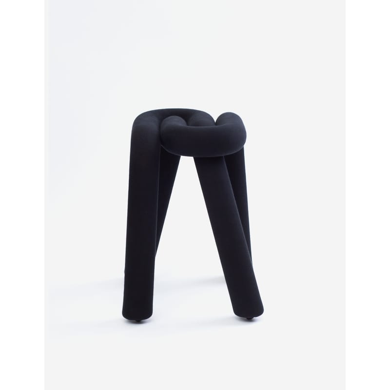 Moustache Bold Upholstered stool - black | Made In Design UK