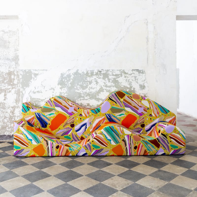 Canapé modulable Superonda POLTRONOVA - vert | Made In Design