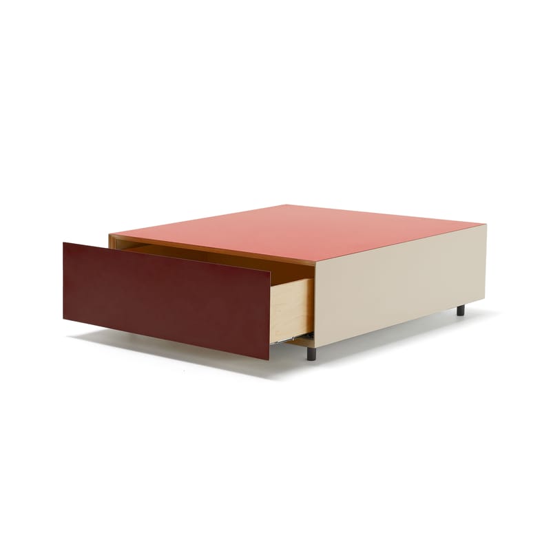 Table basse Bloc Medium Established & Sons - rouge | Made In Design