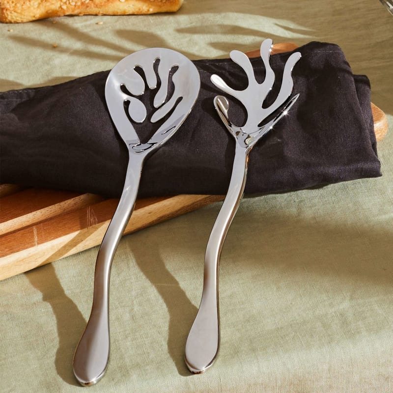 Posate da insalata Mediterraneo di Alessi - metallo | Made In Design