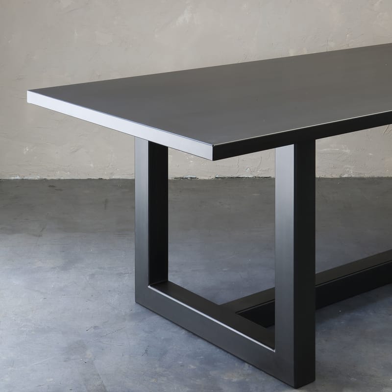 Tischfu Metall Schwarz