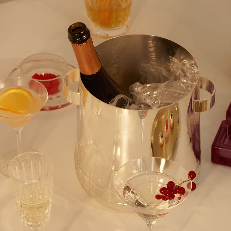 Seau à champagne Graphik Christofle - argent métal | Made In Design
