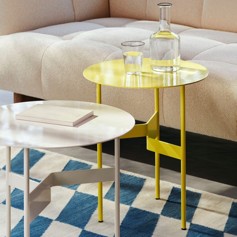 Yellow metal coffee table store