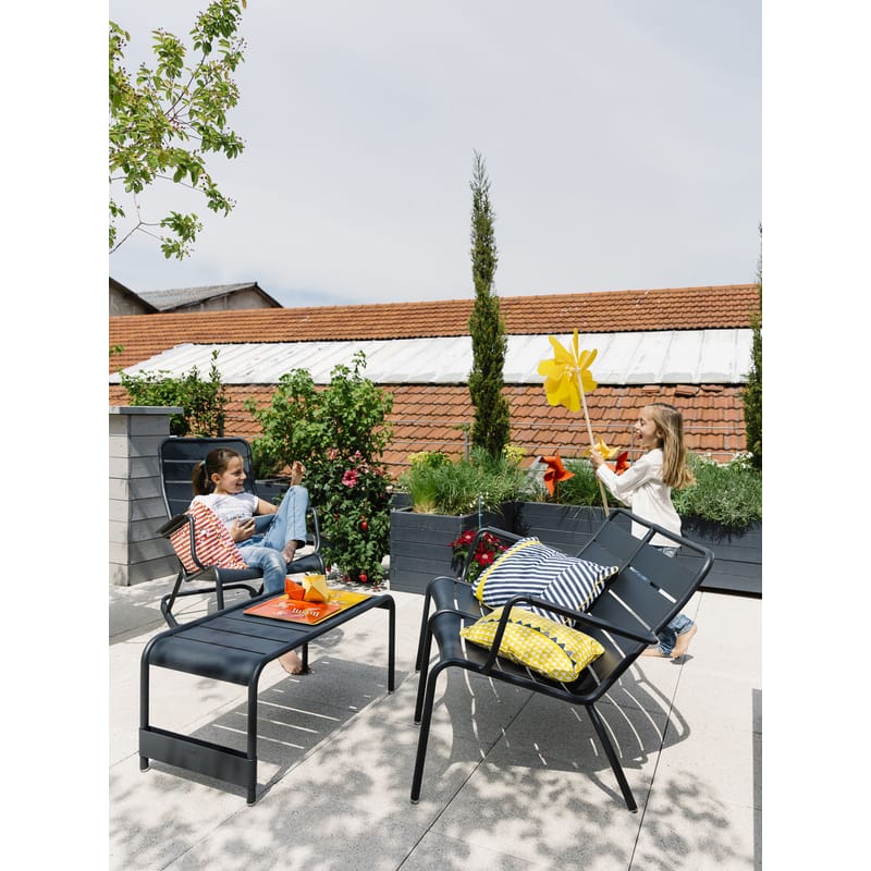 Fermob Luxembourg Duo Bench with backrest - cactus | Made In Design UK