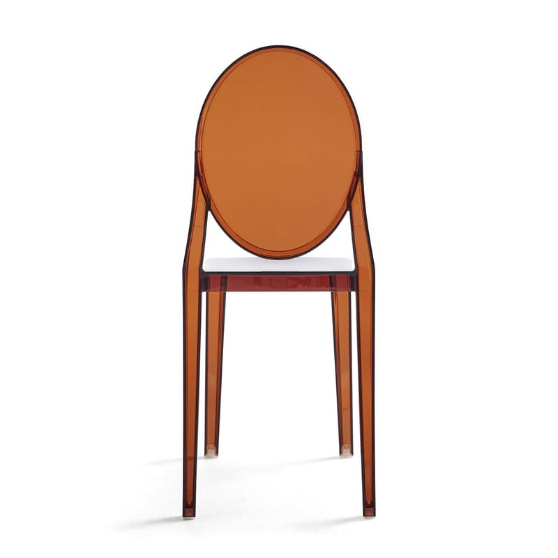 Kartell Victoria Ghost Stacking chair - amber | Made In Design UK