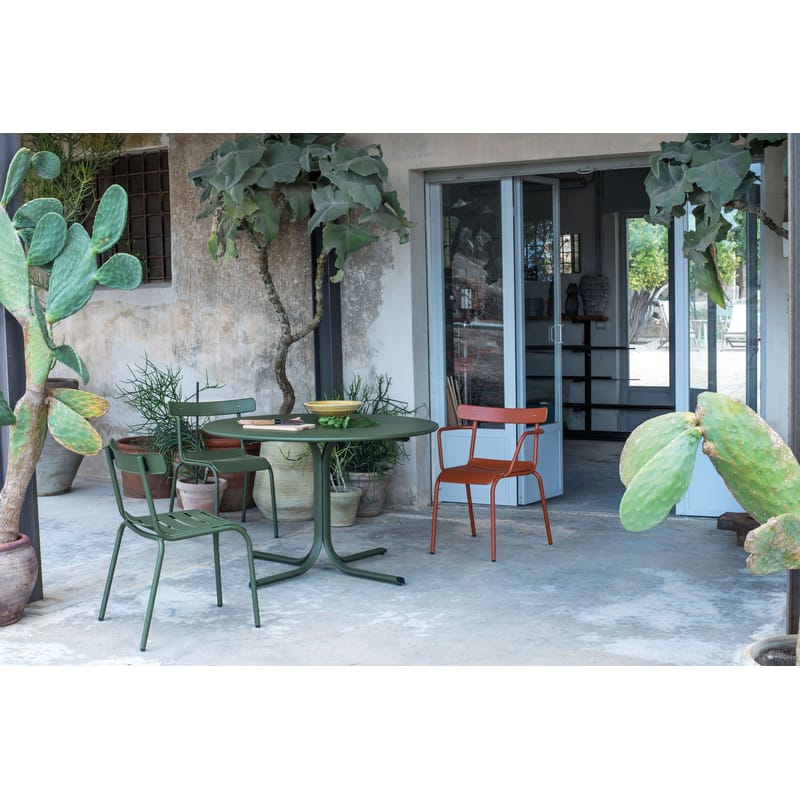 Tavolo rotondo System di Emu - grigio argento metallo | Made In Design