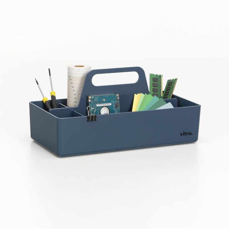 Bac de rangement Toolbox RE Vitra - bleu | Made In Design