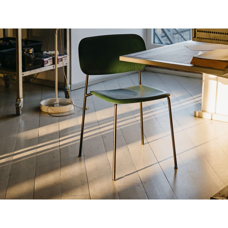 Hay Soft Edge 40 Stacking chair - black green | Made In Design UK